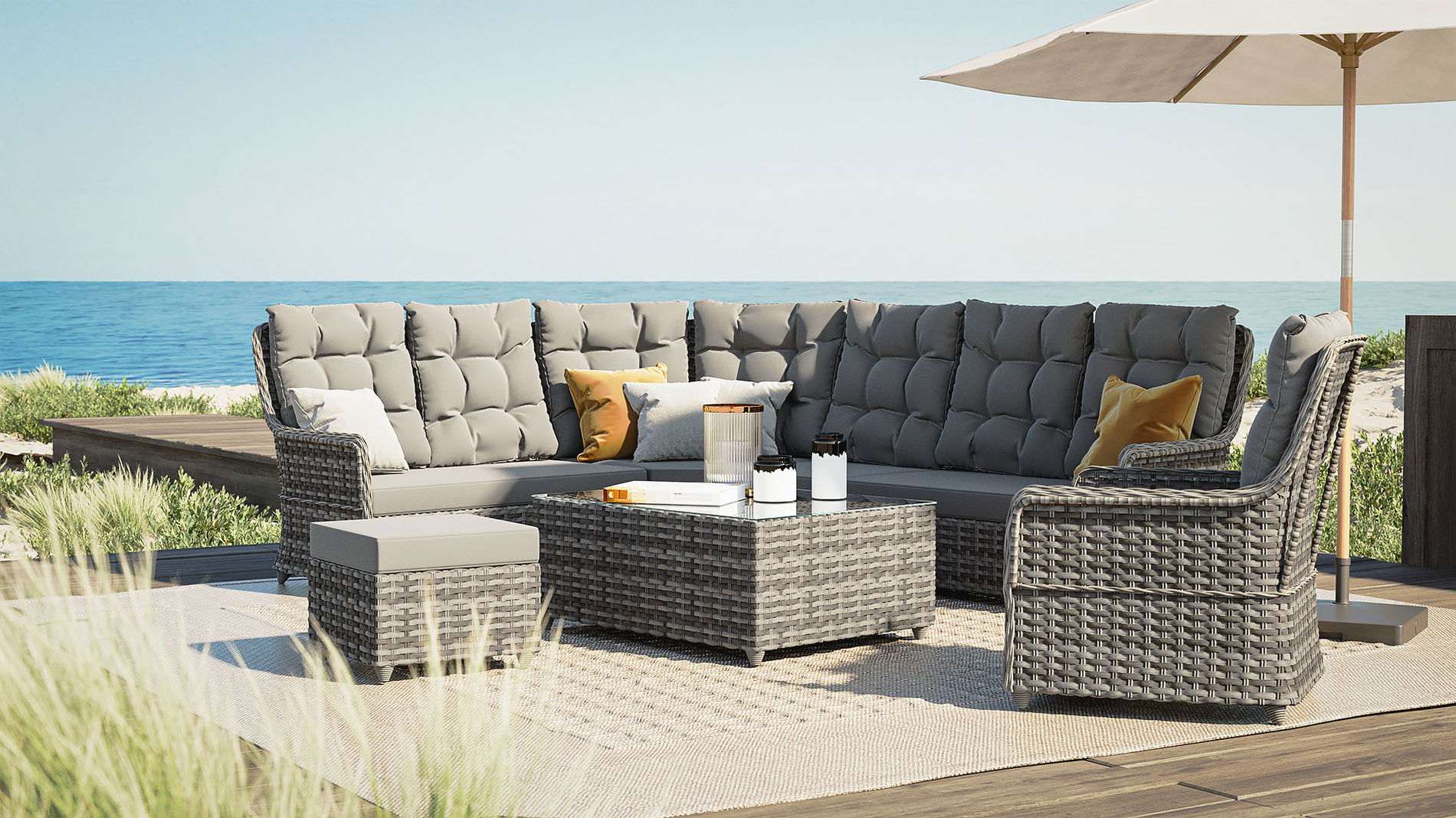 Emma corner patio set store