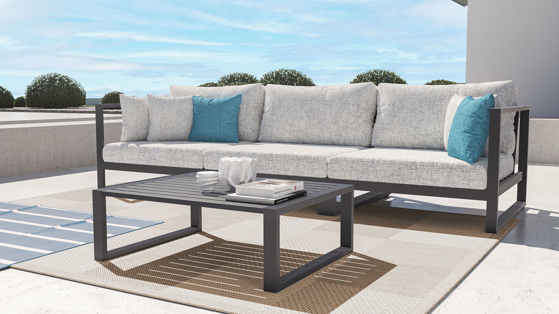 Garden furniture set Matteo S · Aluminium anthracite · artelia-design.co.uk